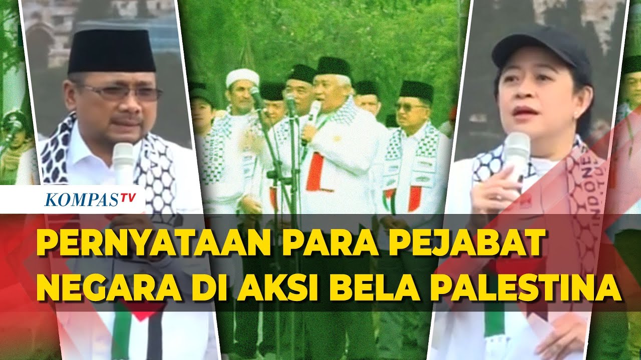 [FULL] Pernyataan Pejabat Negara di Aksi Bela Palestina Lintas Agama di ...